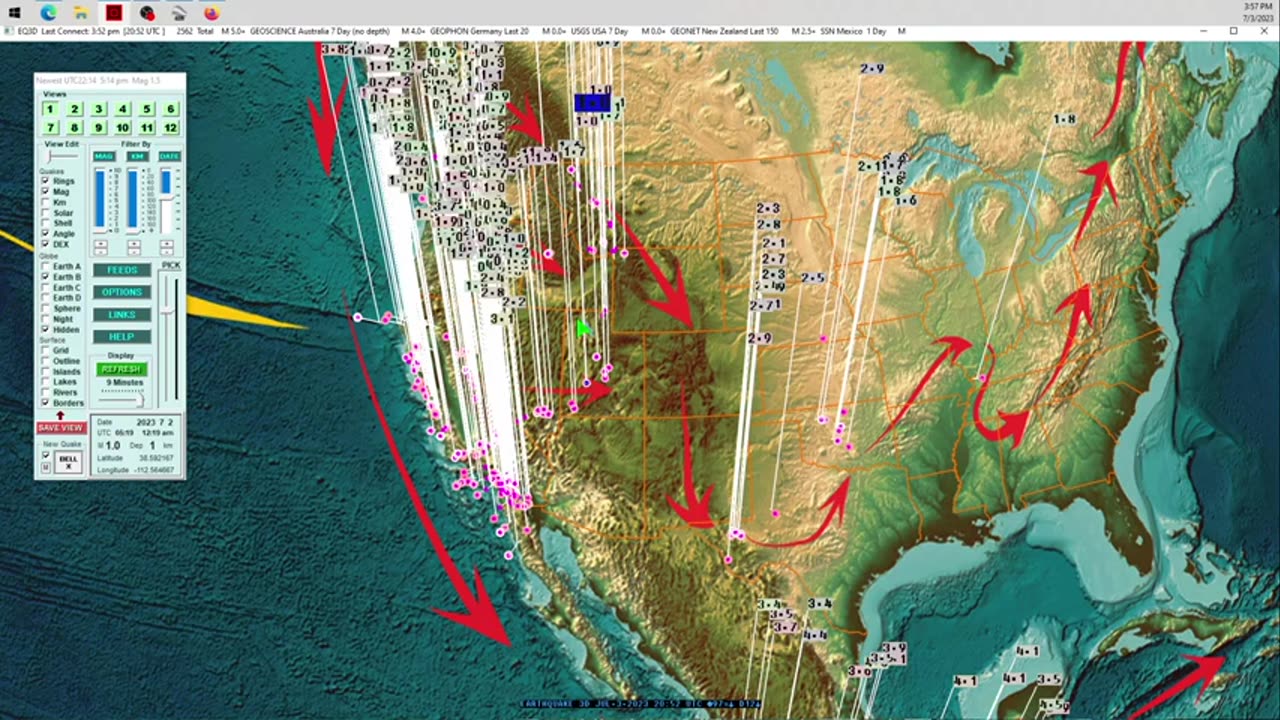 dutchsinse- Large Earthquake activity returns -- M6.9 -- Two areas ...