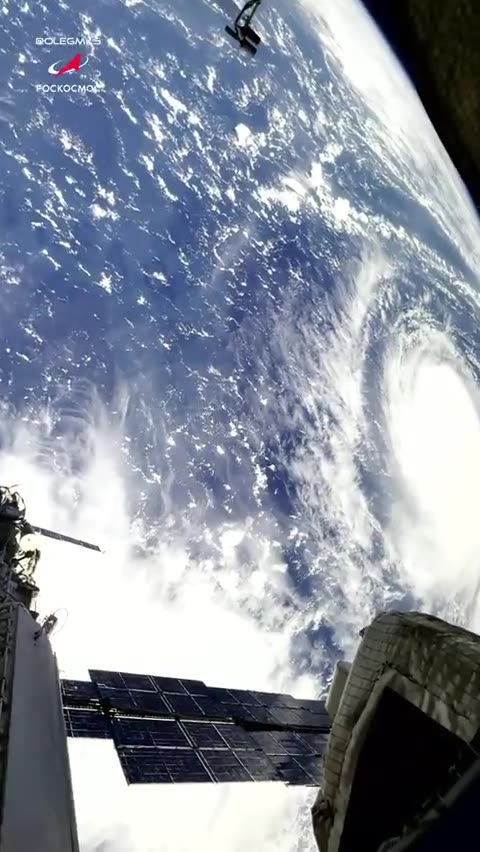 Looking down at a Cyclone forming in the Pacific Ocean