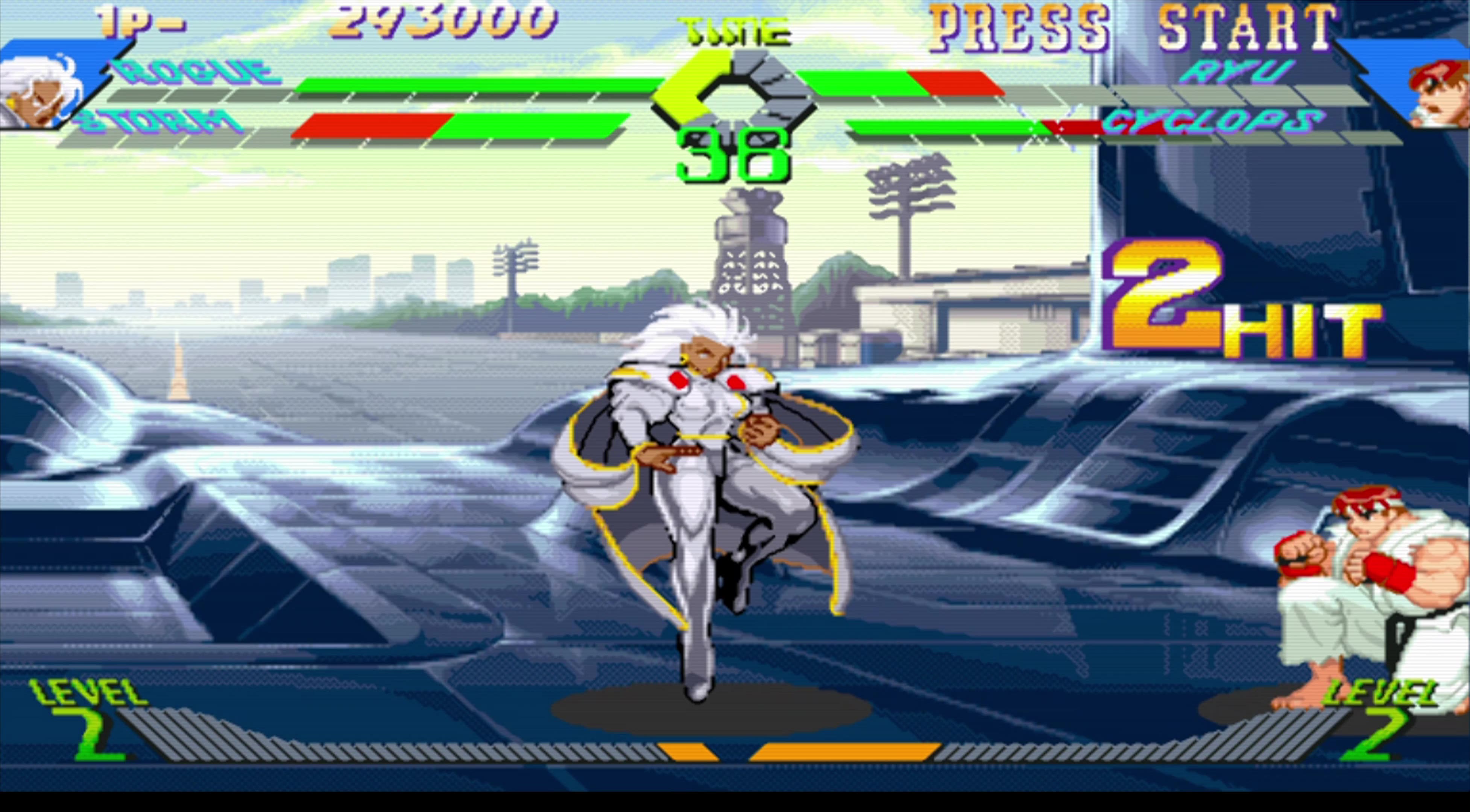 Rogue + Storm vs Ryu + Cyclops