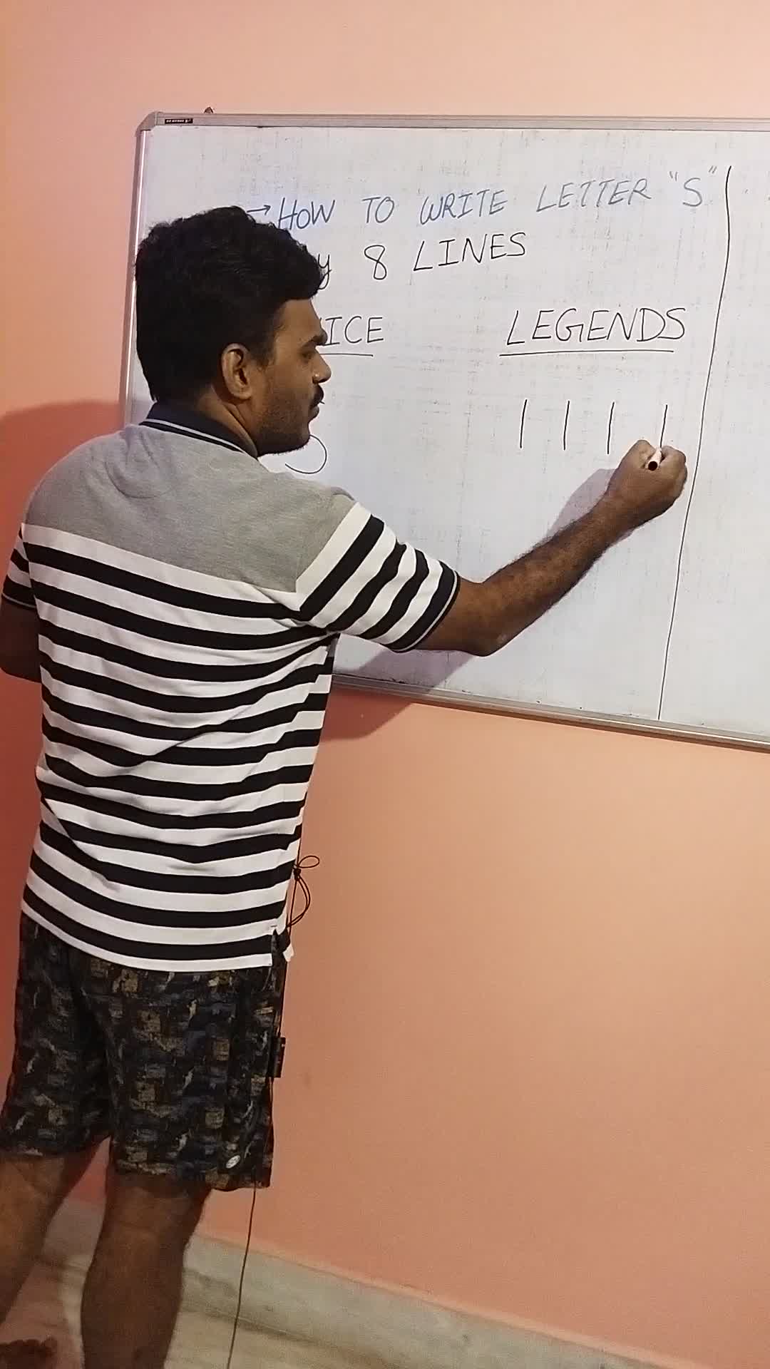 how to write letter "s"