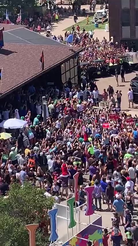 ChuckCallesto JUST IN: Trump arrives at Iowa State fair grounds to ...