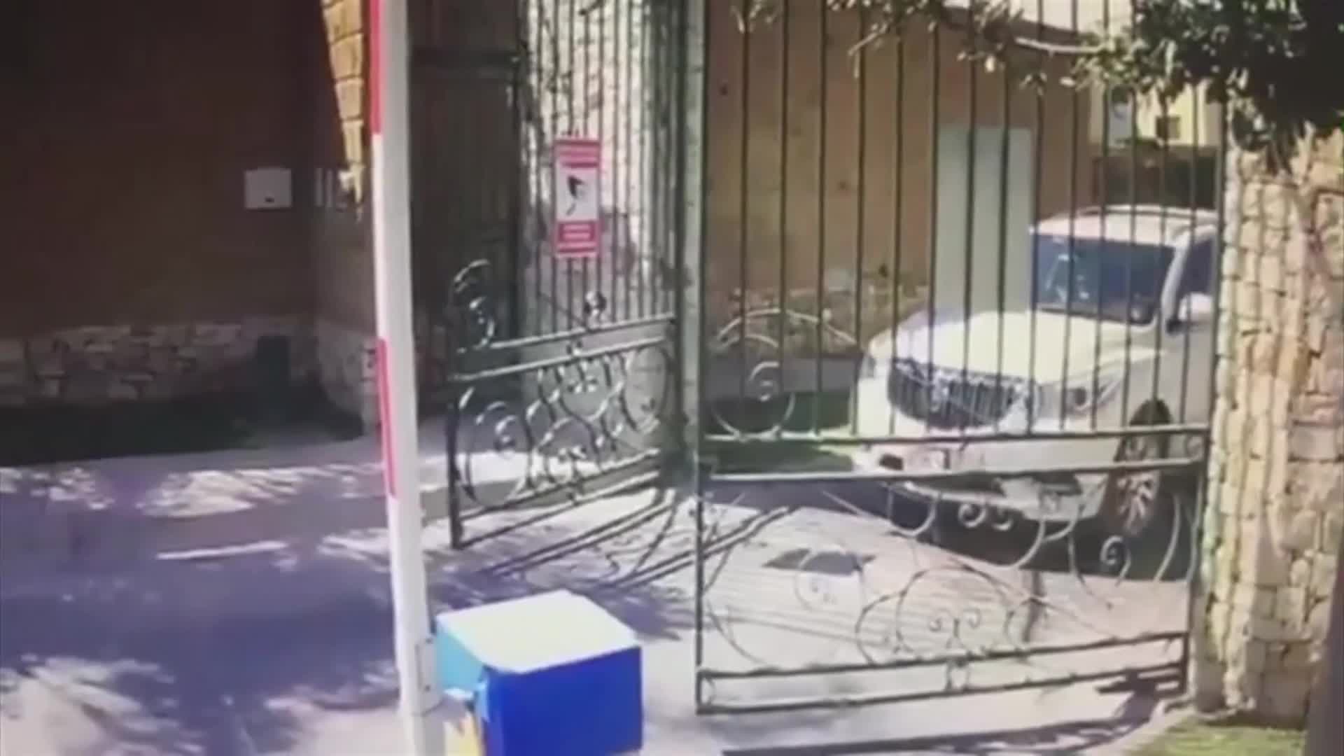 Man Gets Knocked Over By Parking Gate
