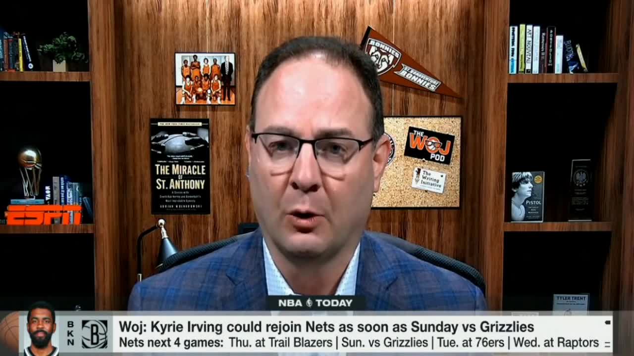 NBA TODAY _ WOJ [BREAKING NEWS] Kyrie Irving returns to Nets after ...