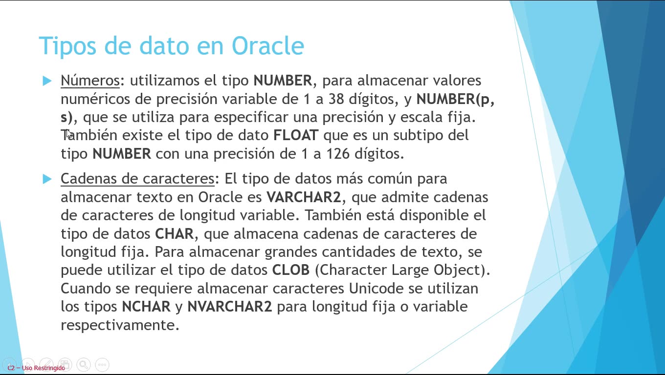Oracle y el lenguaje PL/SQL parte 3. Tipos de dato. Oracle y el lenguaje PL/SQL parte 3. Tipos de dato.