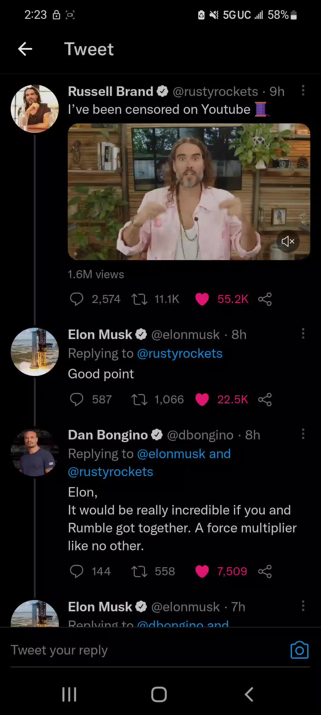 Elon may join forces with Rumble