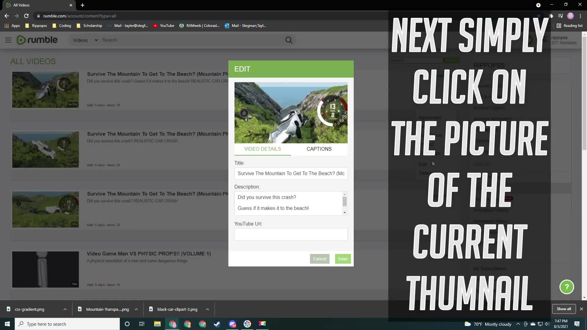 How to Change Video Thumbnails On Rumble
