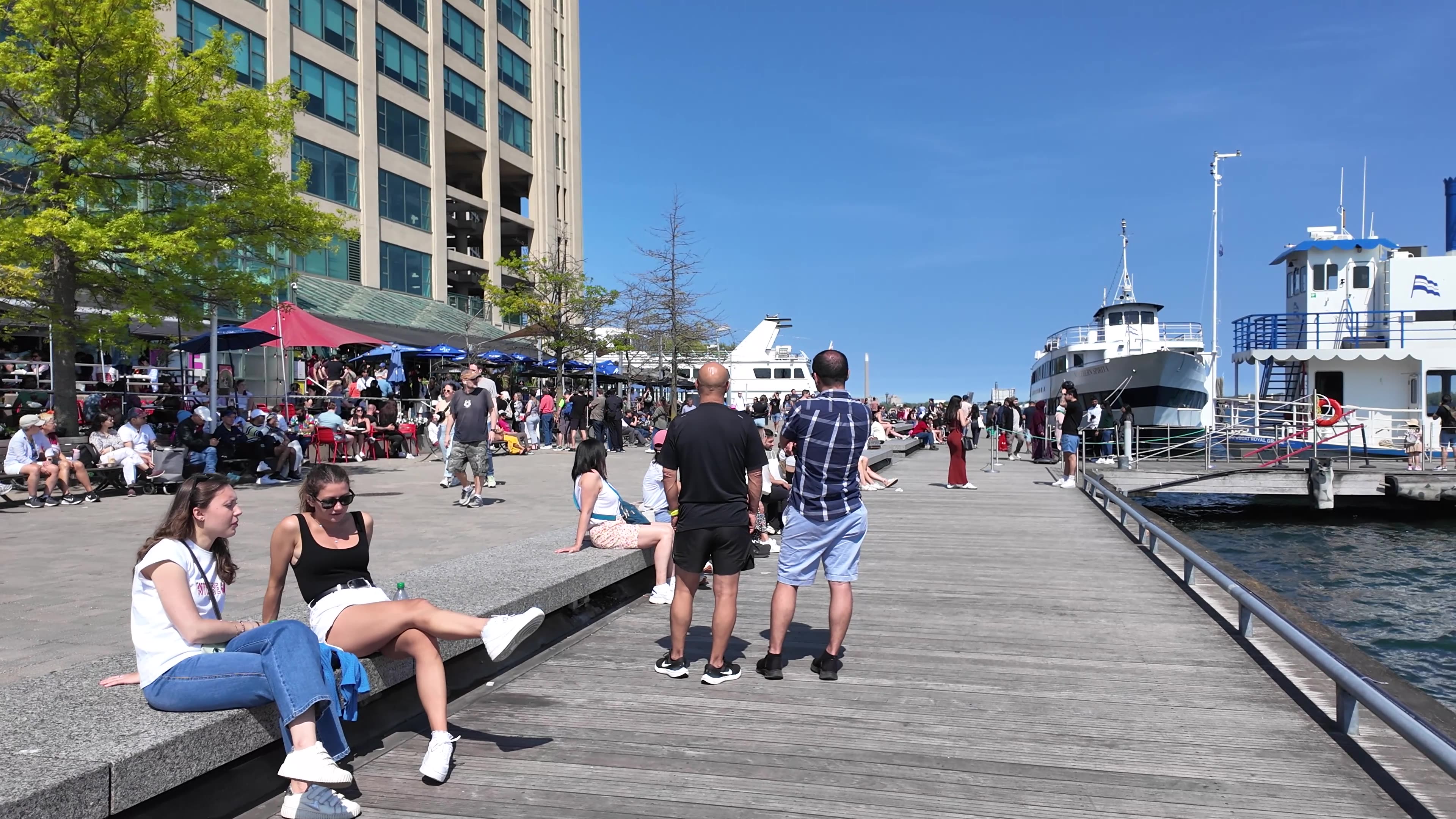 Toronto Canada - Downtown Harbourfront Victoria Day Weekend Sunny ...