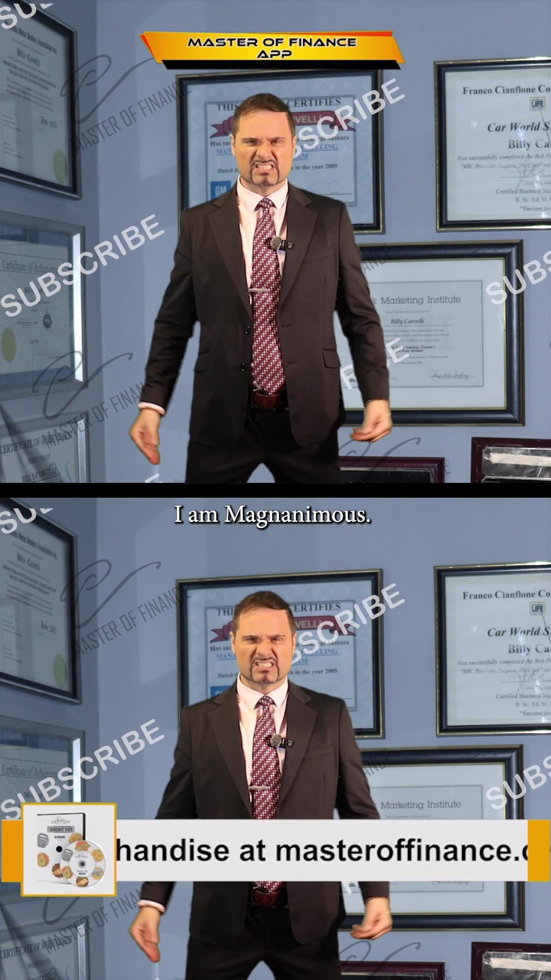 Business hand gestures! This one means "I'm Magnanimous"