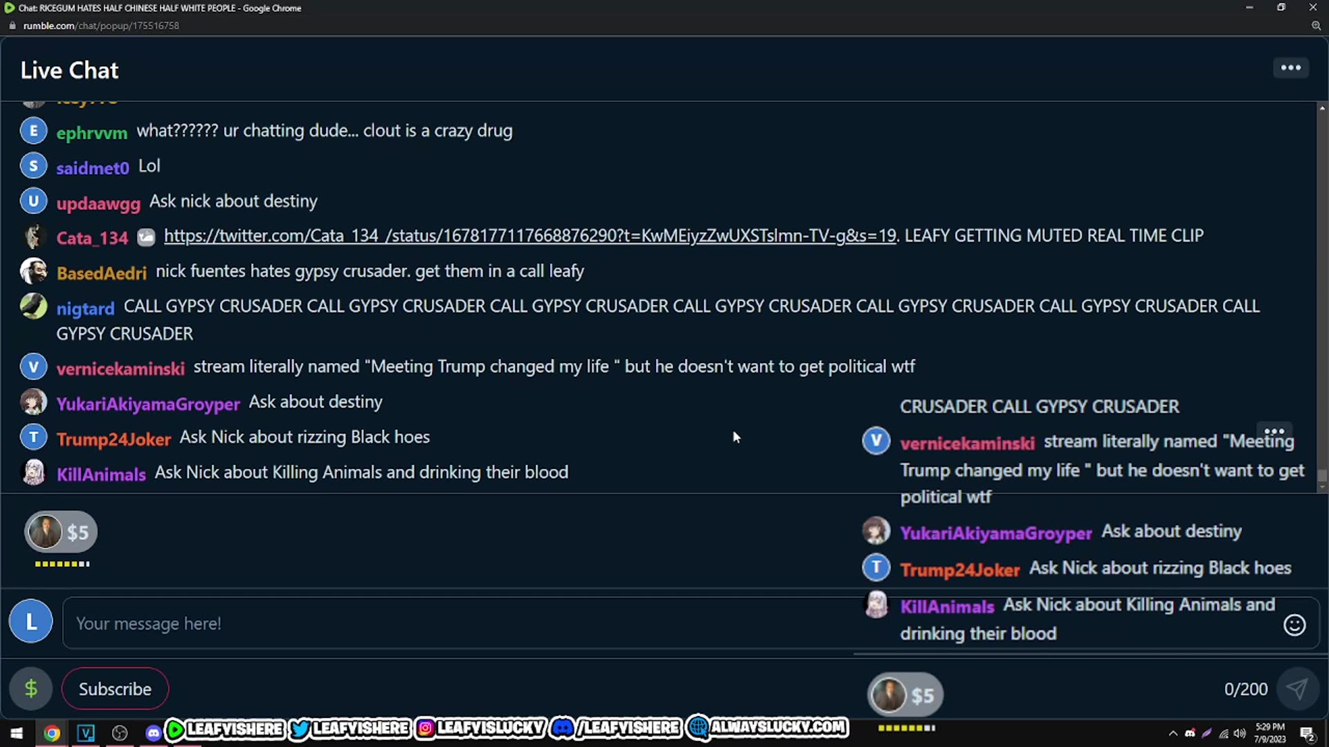 Nick and Leafy talk about Ricegum 7/9/2023
