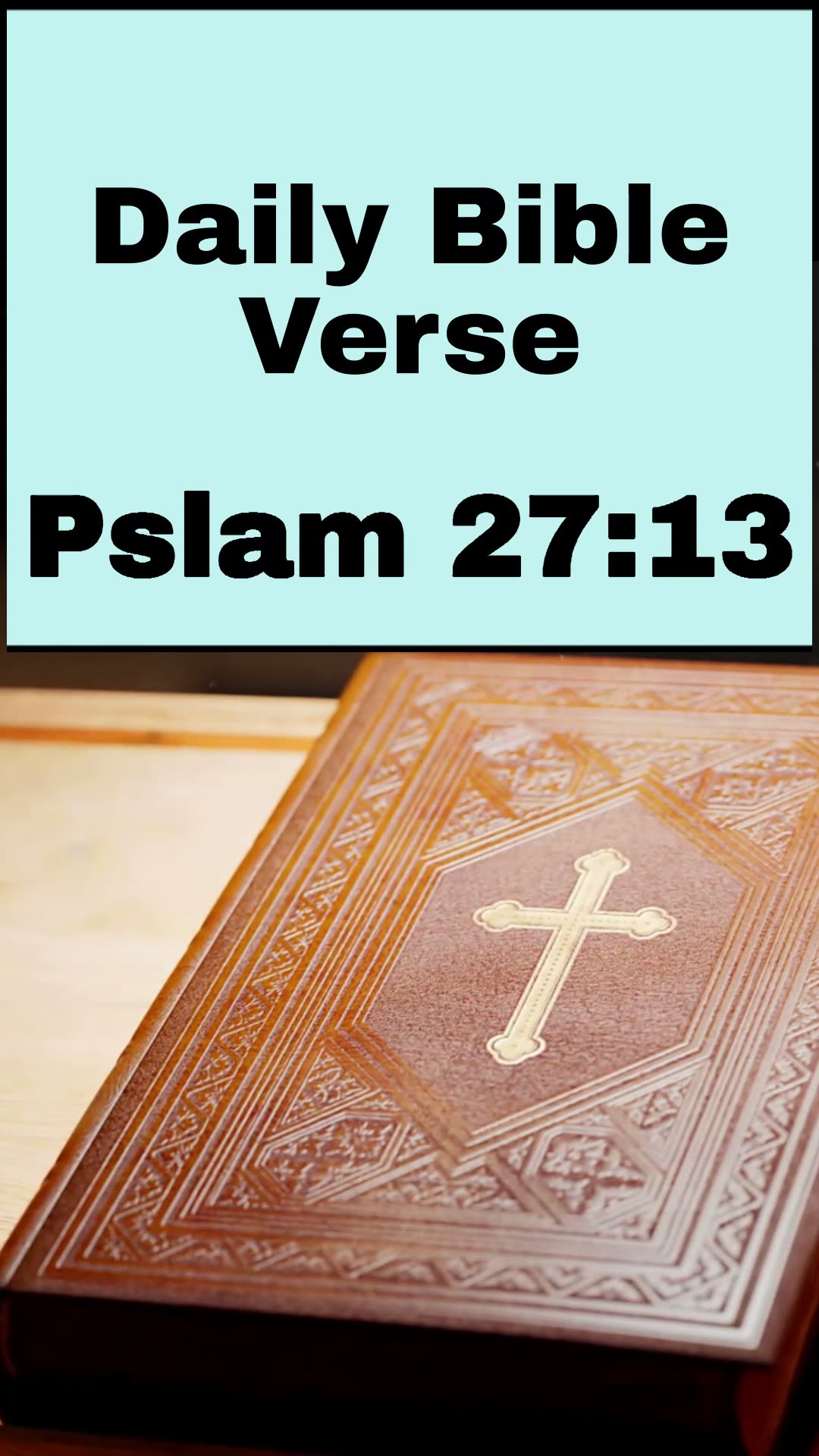 Daily Bible Verse - April 20th, 2024 Psalm 27:13