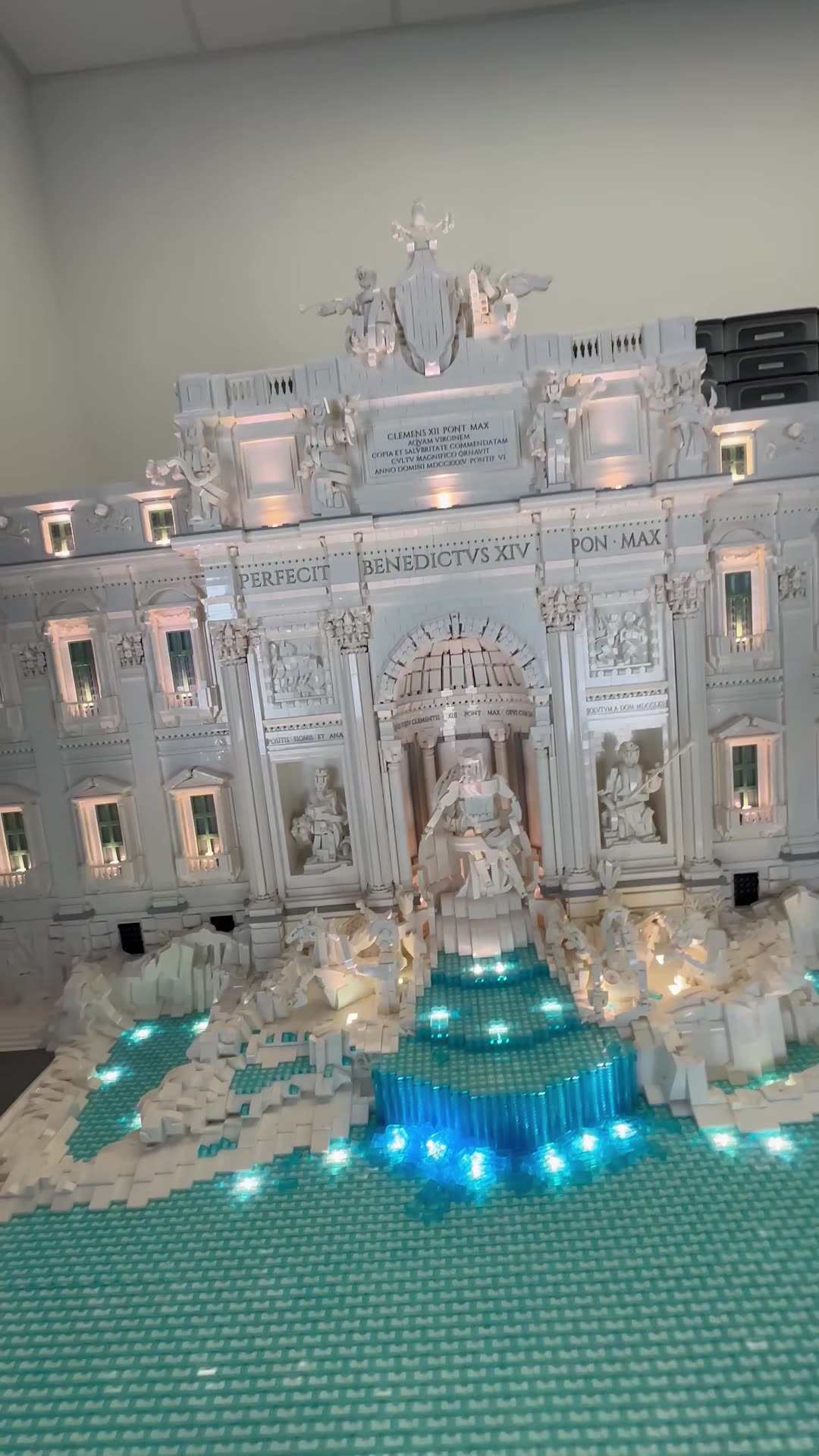 Trevi Fountain Rendered In Lego Bricks