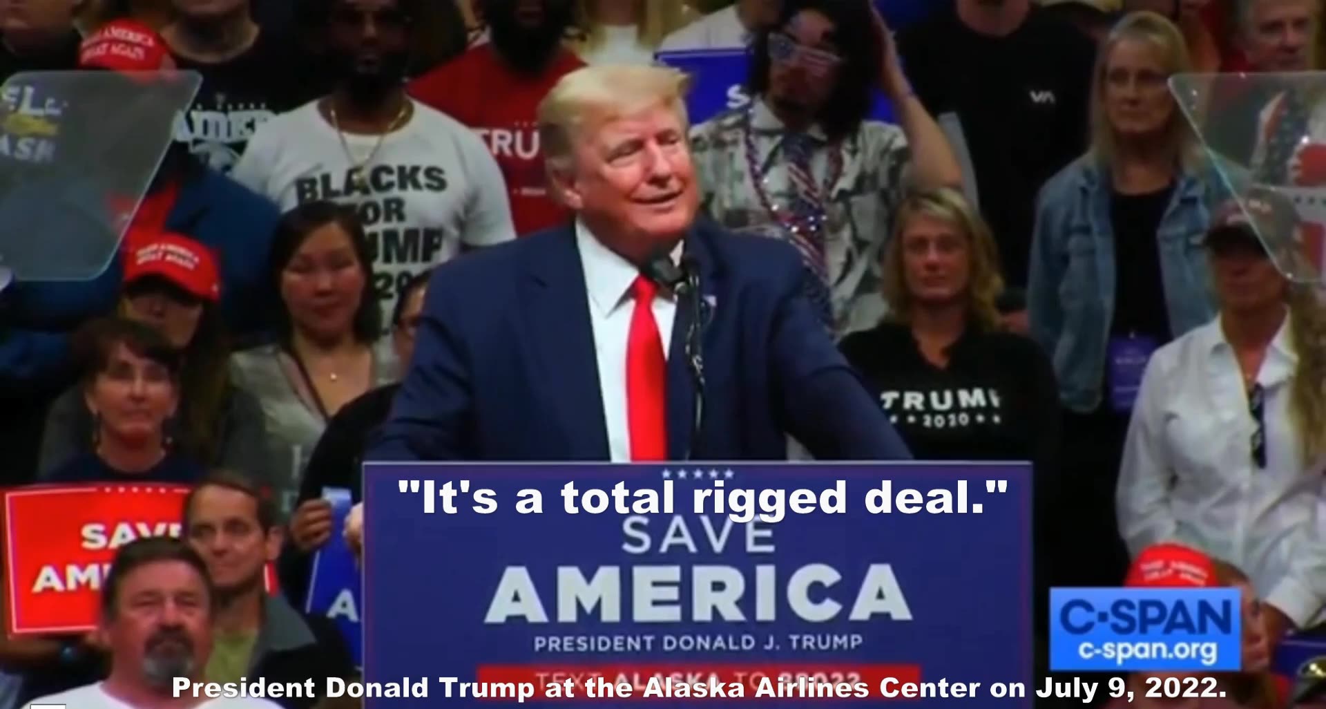 President Donald J Trump in Alaska 2022 "Ranked Choice Crap Voting"