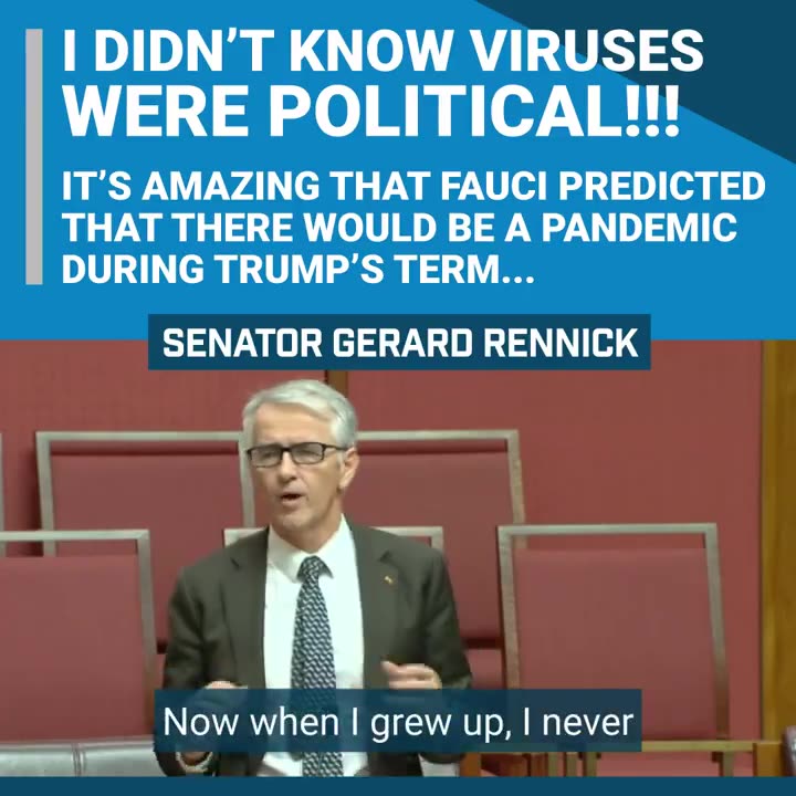 Senator Gerard Rennick: Gain Of Function - Fauci predicted a pandemic ...