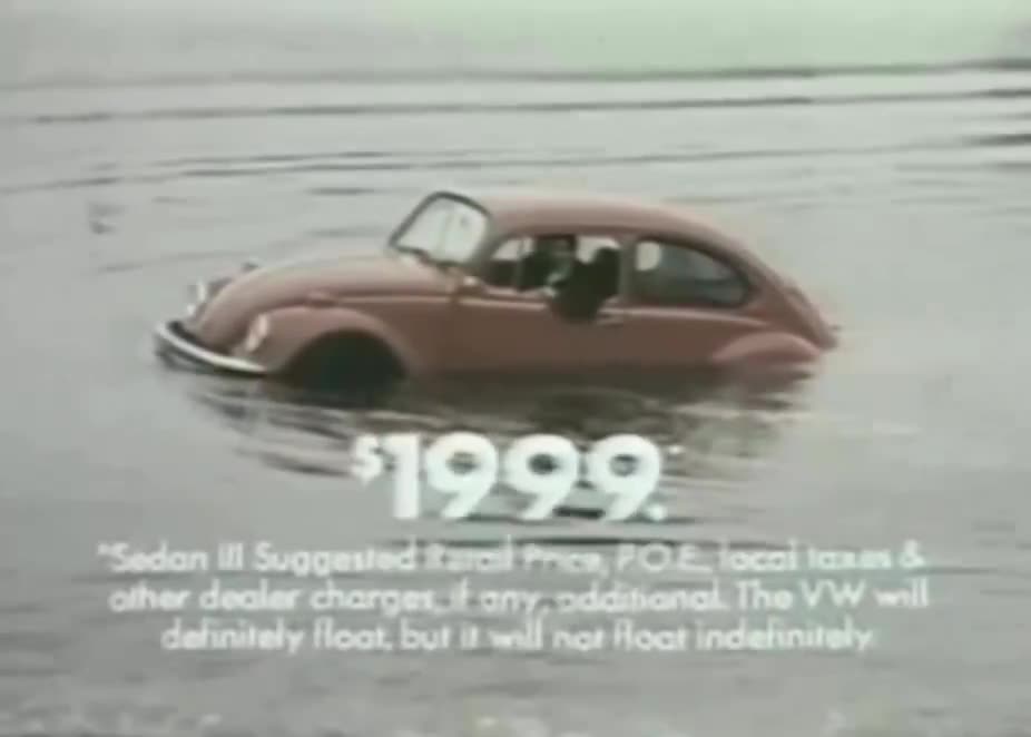 Volkswagen explains how their Beetle can float in water
