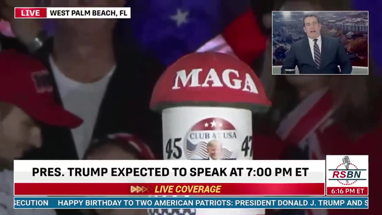 HUGE MAGA birthday cake for President Trump