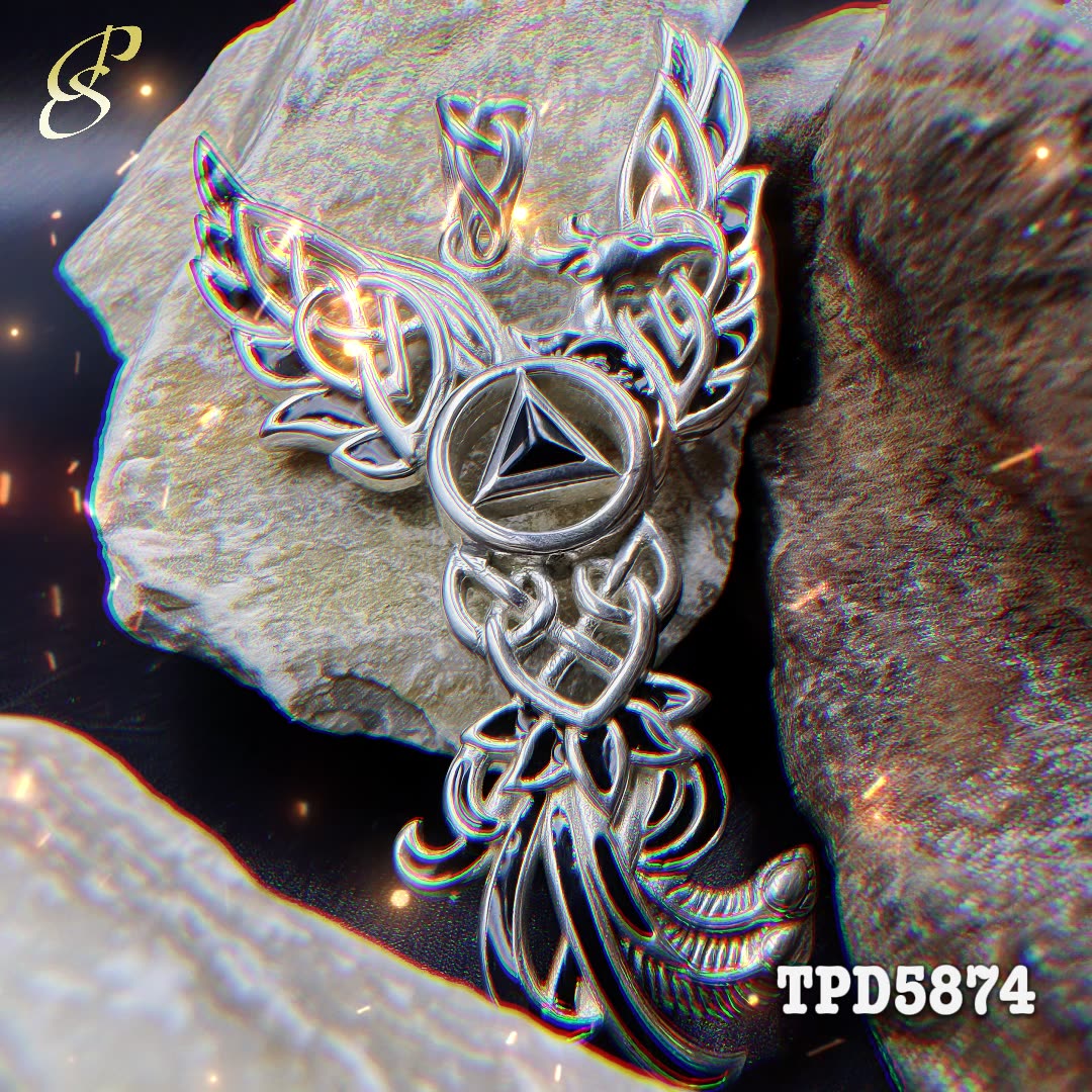 Embrace Renewal: Celtic Phoenix Pendant
