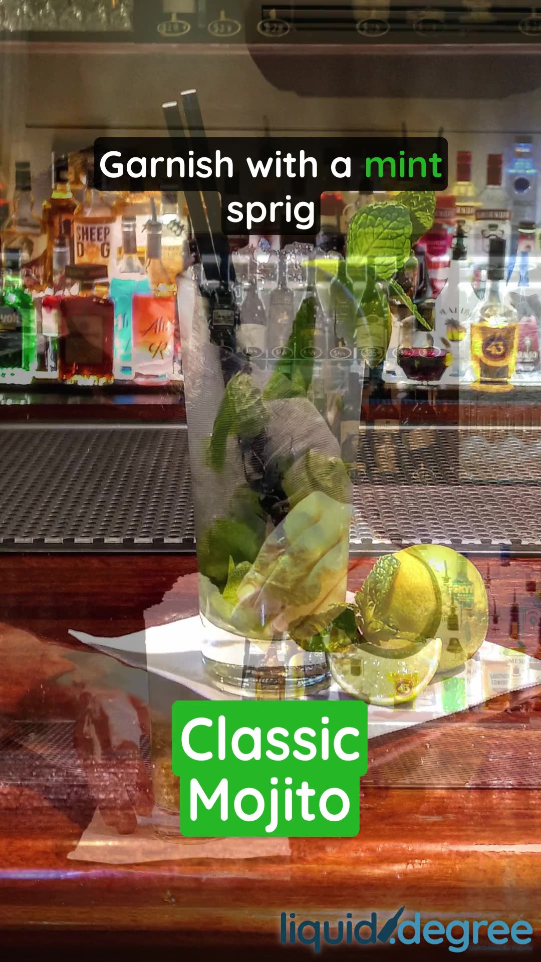 Classic Mojito Cocktail with Flair