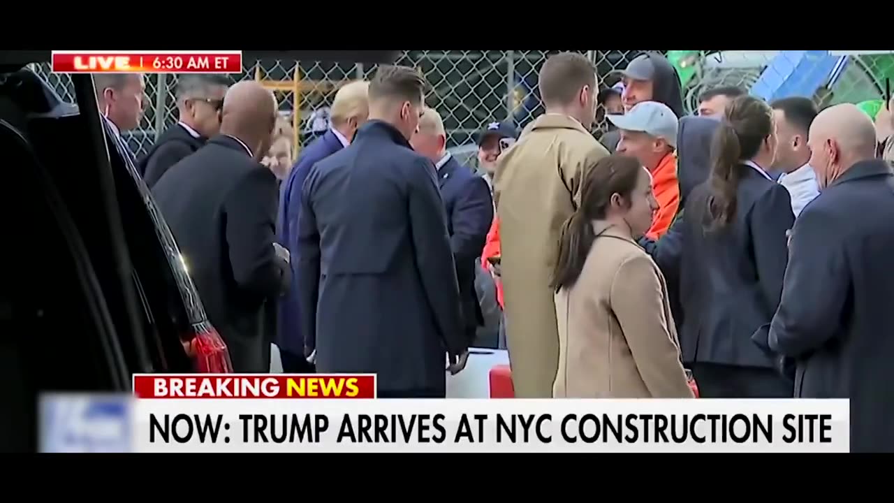 Trump Video Of Cheering Construction Site Photo Op With Fox News ...