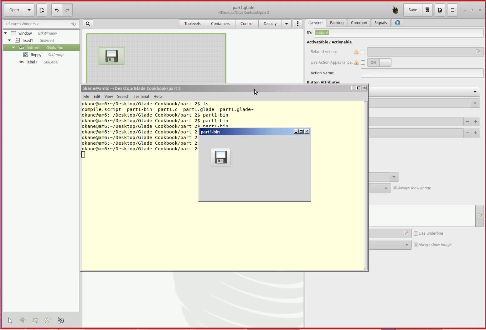 2. GtkButton with GtkImage