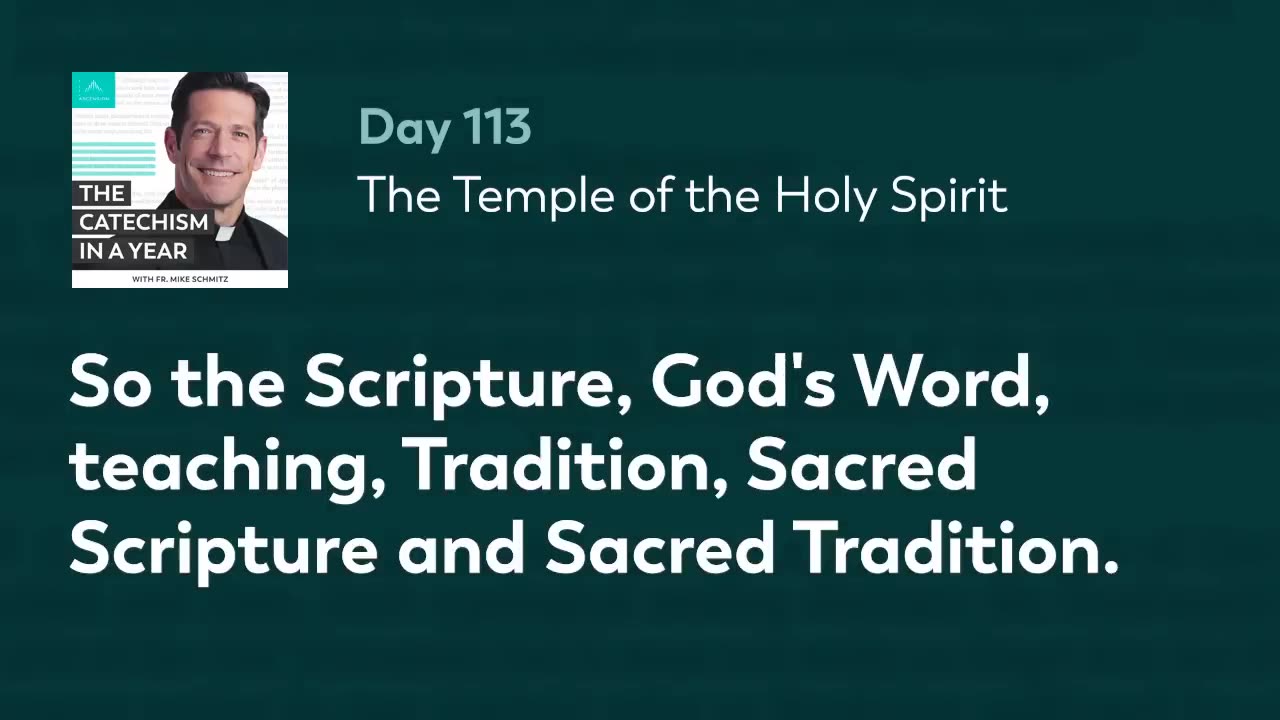 Day 113: The Temple of the Holy Spirit — The Catechism in a Year (with ...