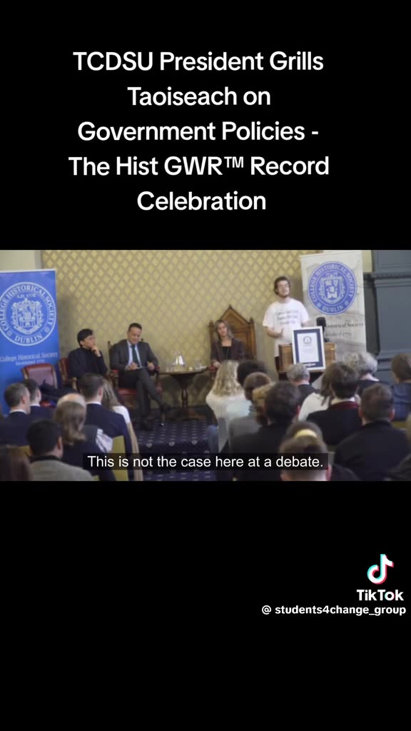 TCDSU President Grills Taoiseach on Government Policies