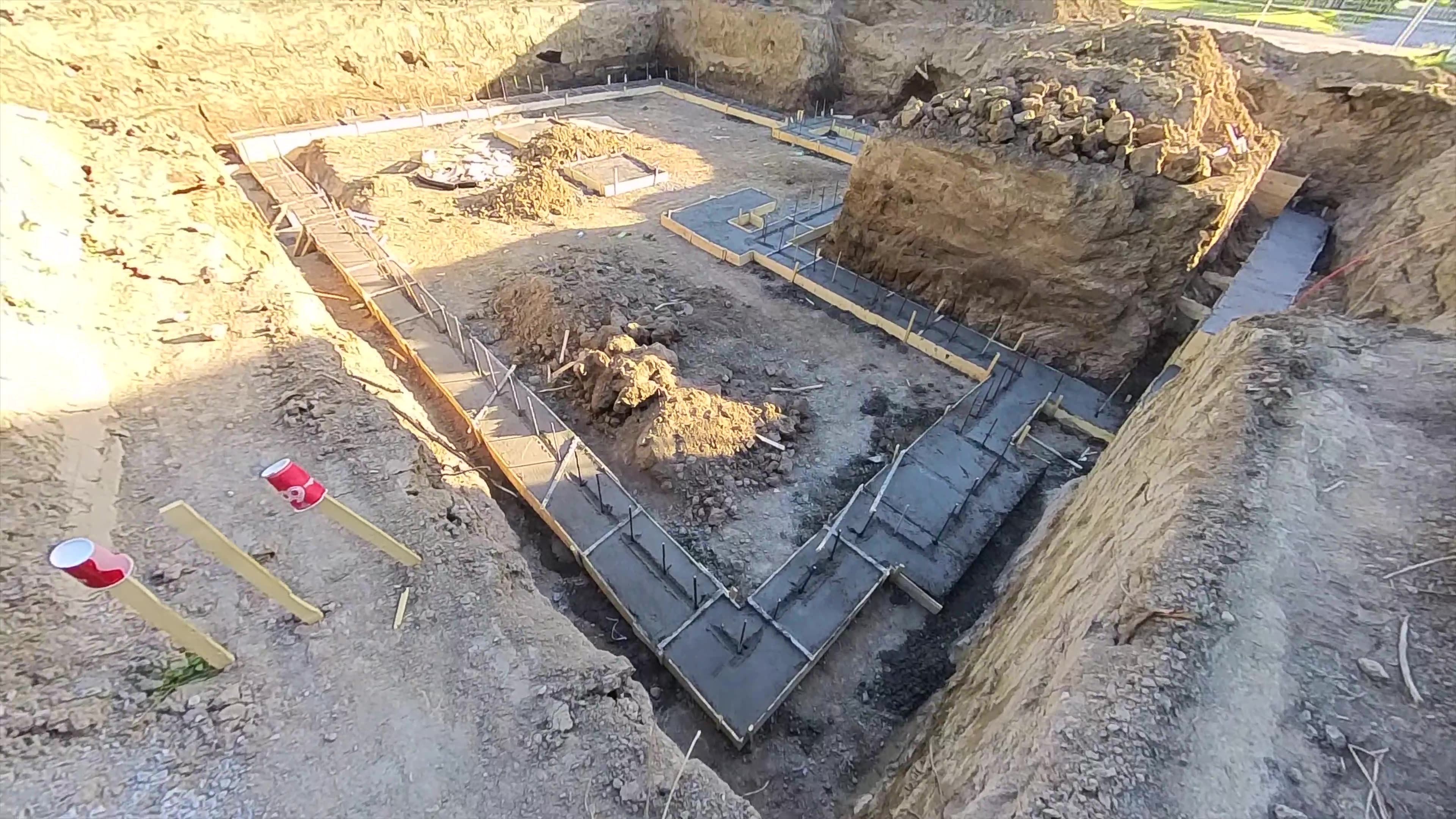 Ep. 9. Beginning Phase Of Concrete Foundation Cement | How To Build ...