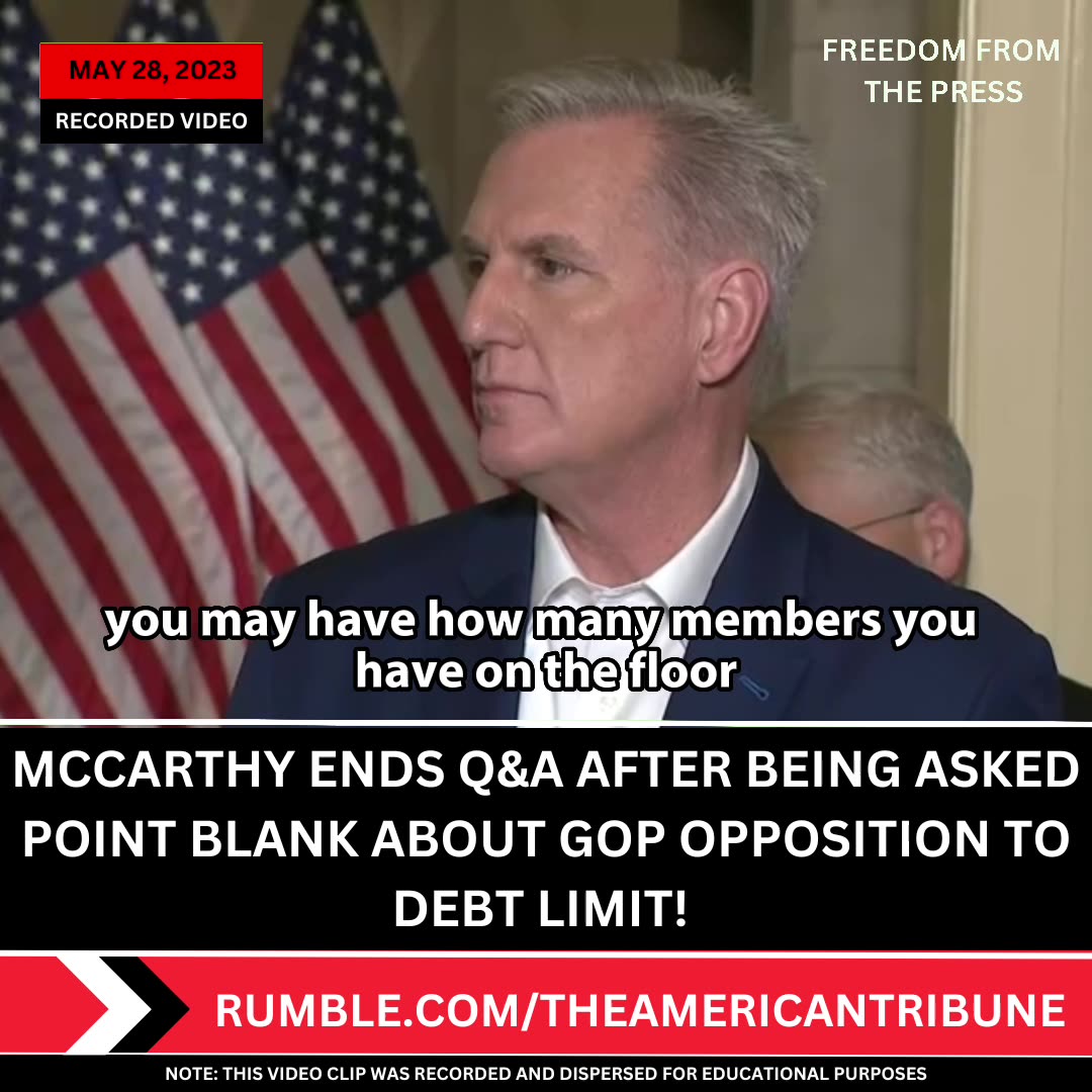 Kevin McCarthy does not want to talk about how he Caved!