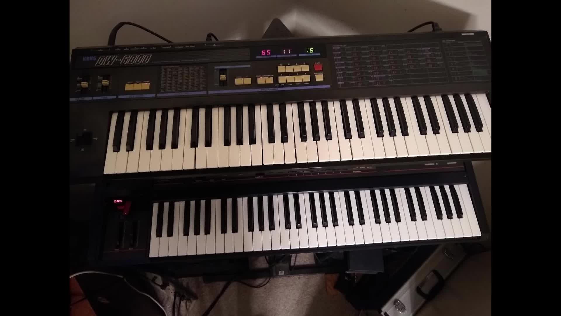 Ensoniq EPS playing sequence and controlling Korg DW6000 for lead ...