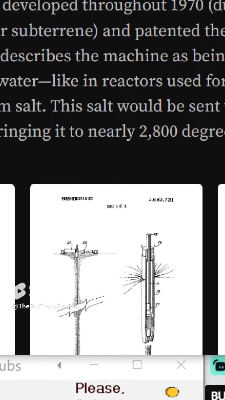 Nuclear Boring drill is real and was used , they call it a Subterrene ...