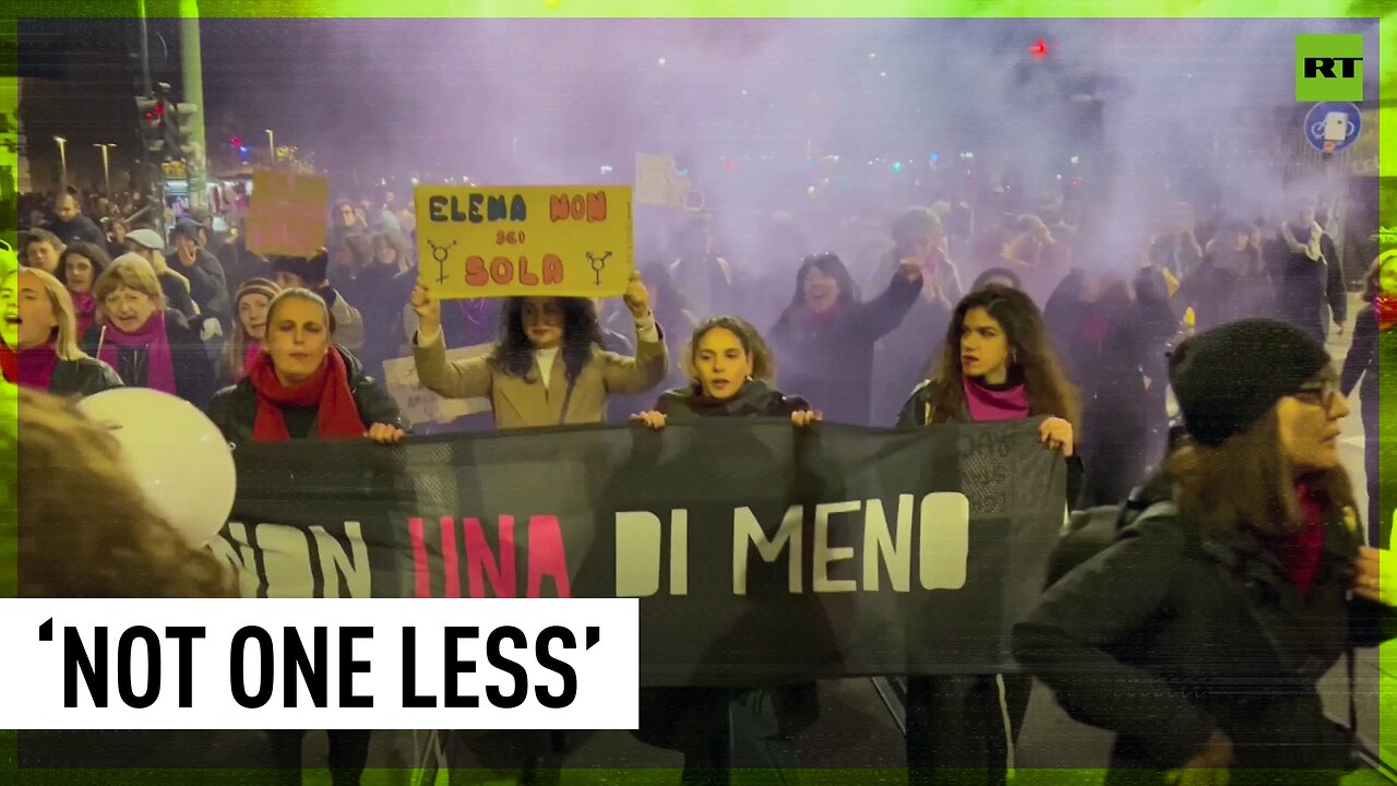 Hundreds Rally In Milan To Denounce Violence Against Women